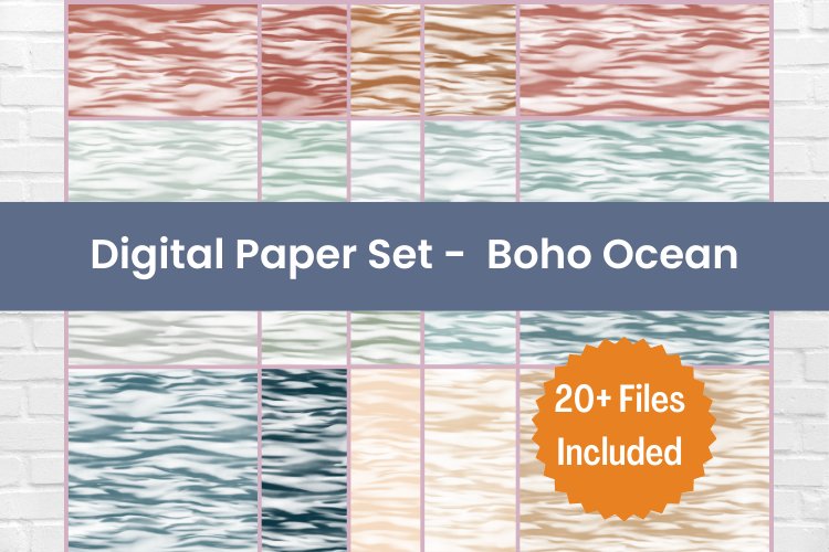 Boho Beach Digital Paper Pack