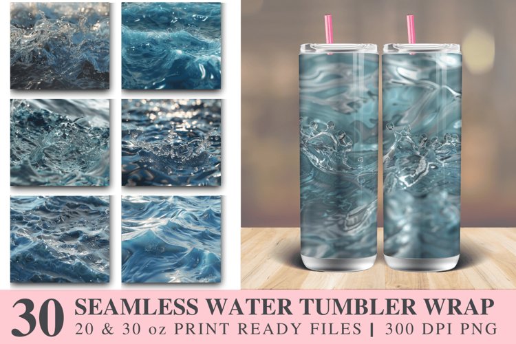3D Seamless Water Tumbler wrap Bundle