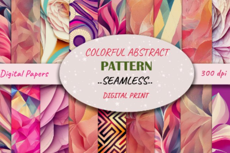 20 Abstract Seamless Colorful Digital Paper For Download