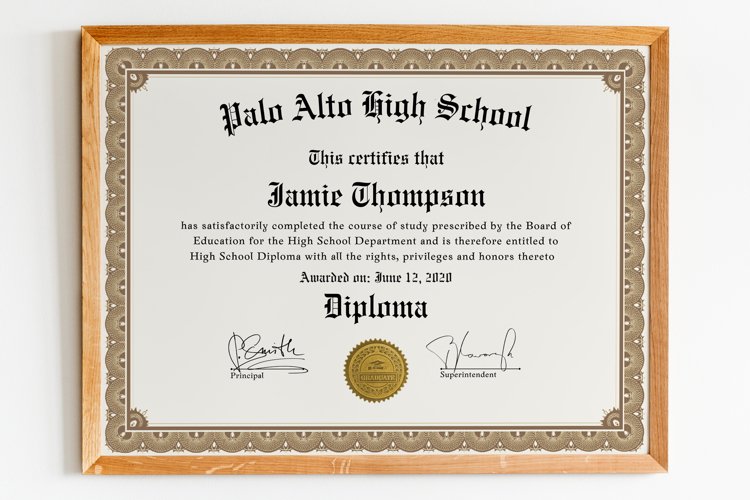 University & College diploma, HomeSchool Diploma
