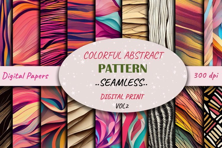 20 Seamless Colorful Abstract Digital Paper For Download