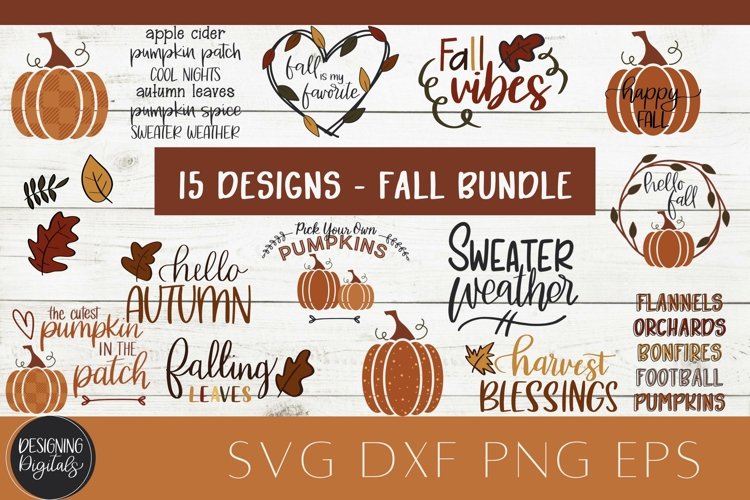 Fall SVG Bundle, Pumpkin SVG, Autumn SVG (2153114)