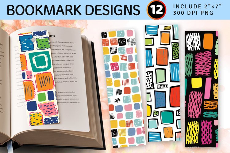 Doodle Polka Dots Rectangles PNG Bookmark (5208775)