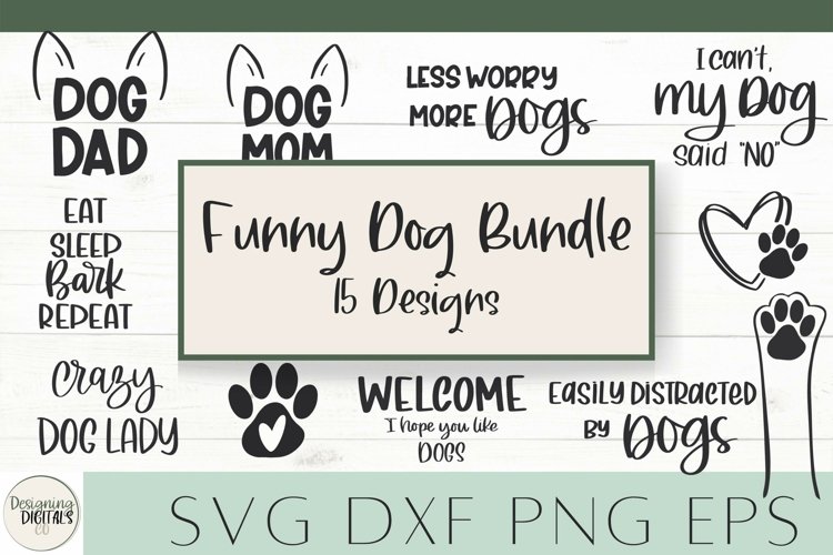 Funny Dog SVG Bundle, Cute Cat Clipart