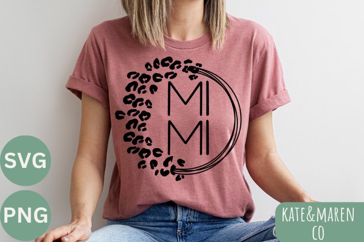 Mimi SVG | Leopard Mimi SVG | Mimi Circle SVG