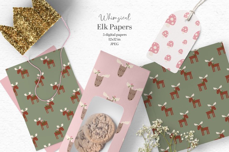 Whimsical woodland digital papers