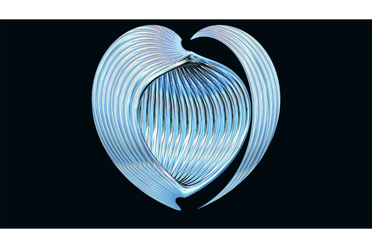 Abstract textural blue shape on a black background (2133778)