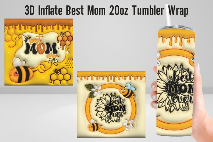3D Puffy Mama Inflated Tumbler Wrap|3D Inflate (3441695)