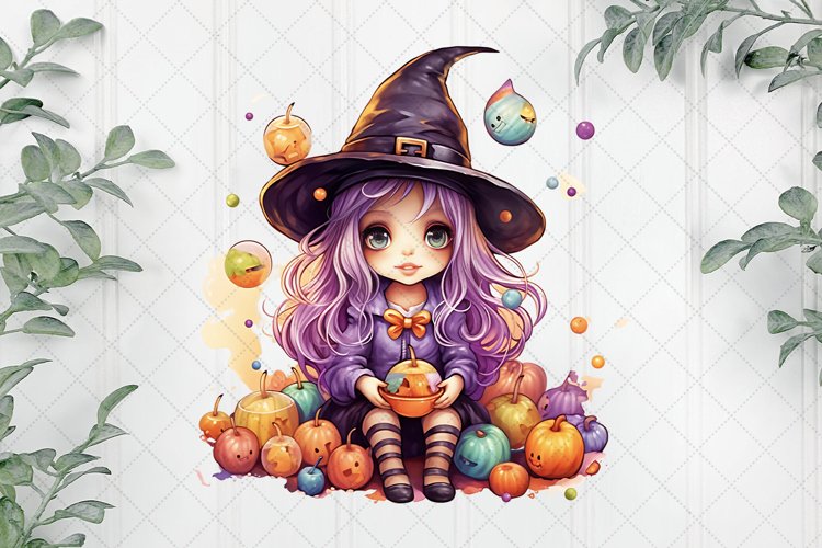 Cute Halloween Watercolor Sublimation (2747200)