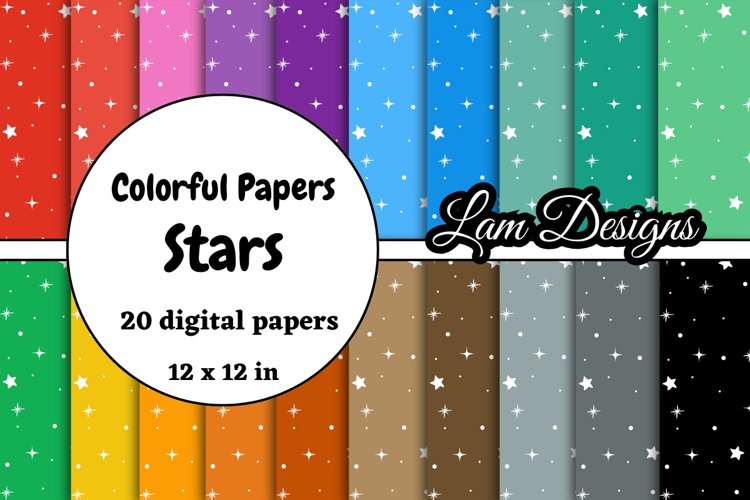 hand-drawn stars digital papers (5087905)
