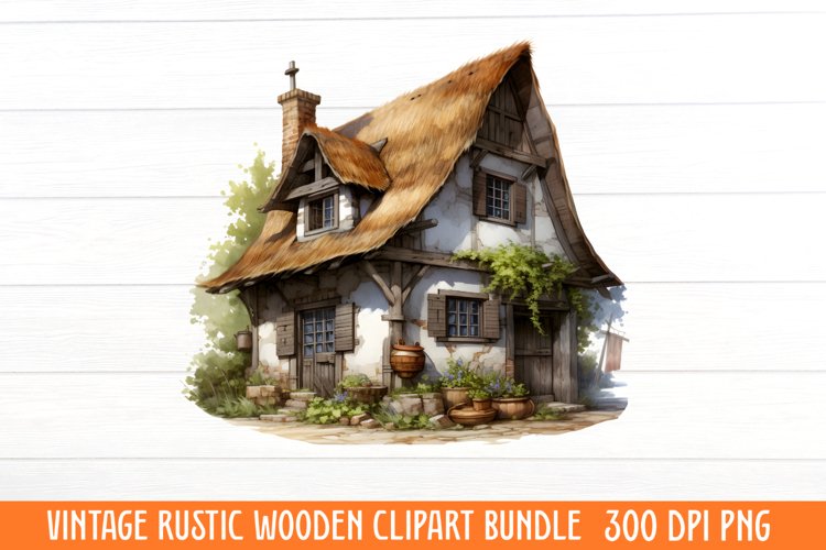 Vintage Rustic Wooden Clipart (3415967)
