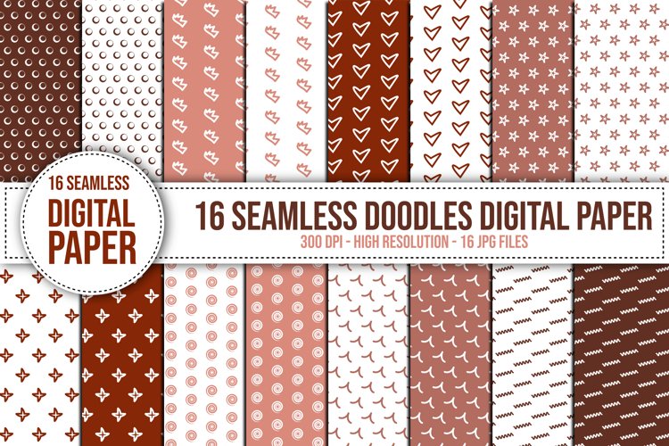 Seamless Doodles Digital Papers