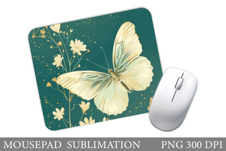 Butterfly Mouse Pad Design. Flowers Mouse Pad (3795886)