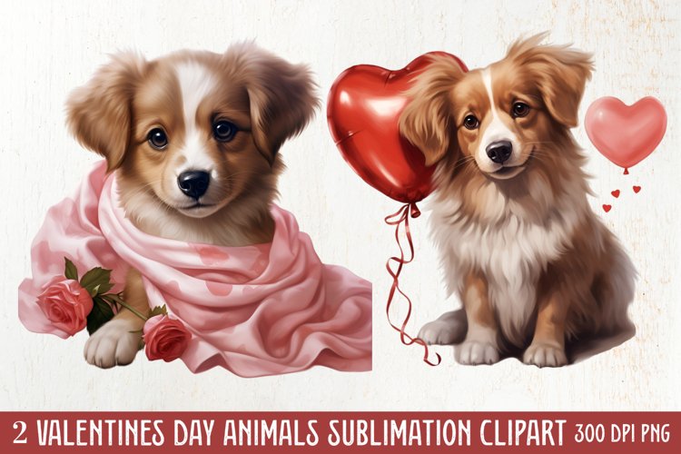 Valentines Day Animals Clipart Bundle, Valentines Day Animal