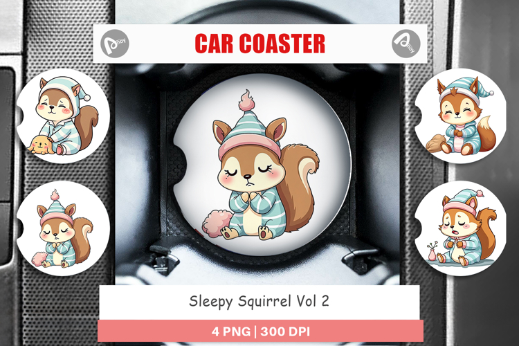 Car Coaster Sleepy Squirrel (5426257)