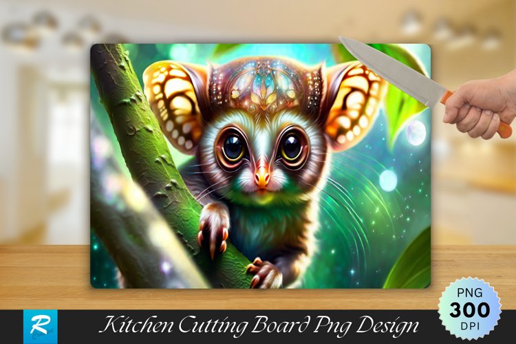 Tarsier Cutting Board Sublimation Design