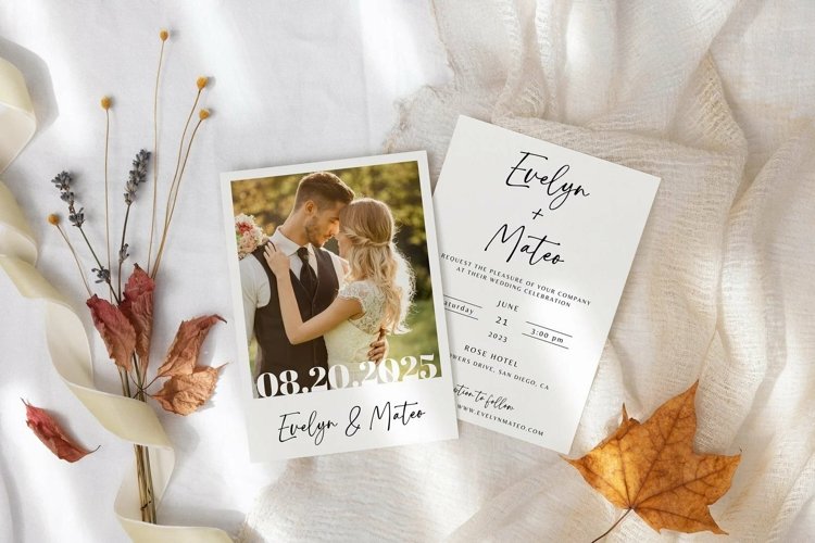 Minimalist Wedding Invitation Template (4857891)