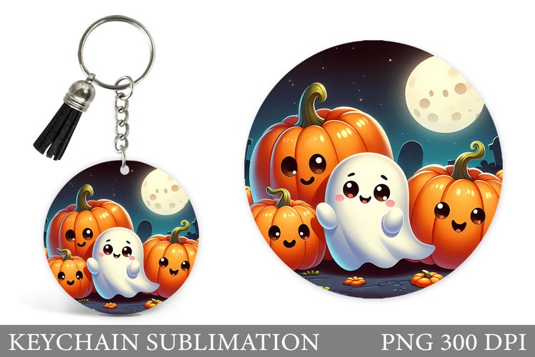 Cute Halloween Keychain. Cute Ghost Keychain (4494833)