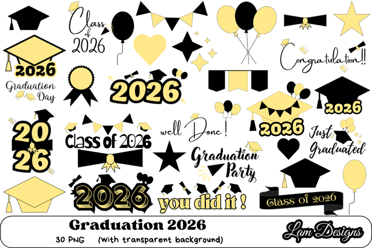 2026 graduation png/ clipart (6446238)