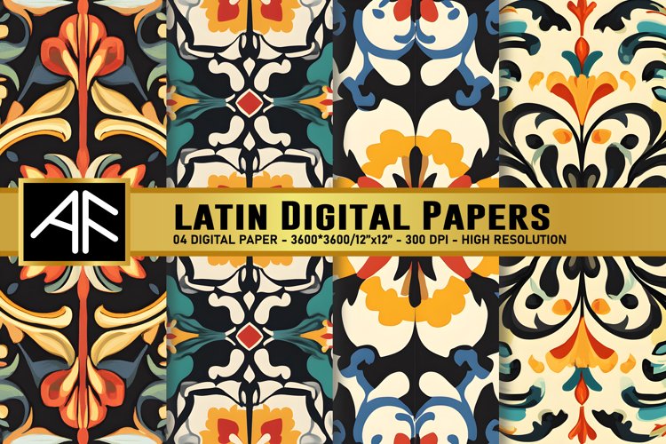 Latin DIgital Paper Patterns