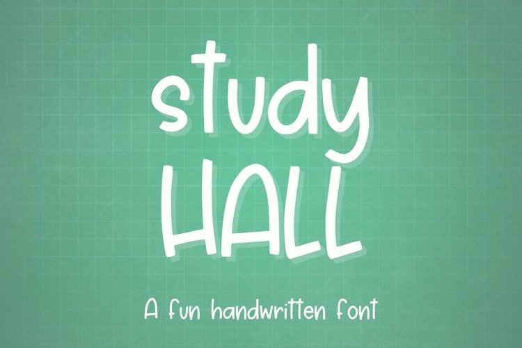 Study Hall, A Fun Handwritten Font