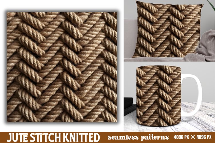 Jute Stitch Knitted Seamless Patterns