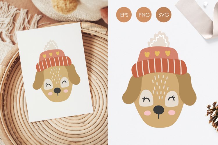 Winter dog SVG, Baby dog Svg, Baby Animal Svg (2202391) | Illustrations ...