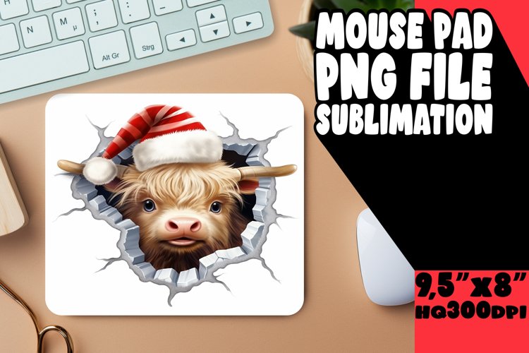 Festive 3D Wall Breakout Christmas Mouse Pad (3020955)