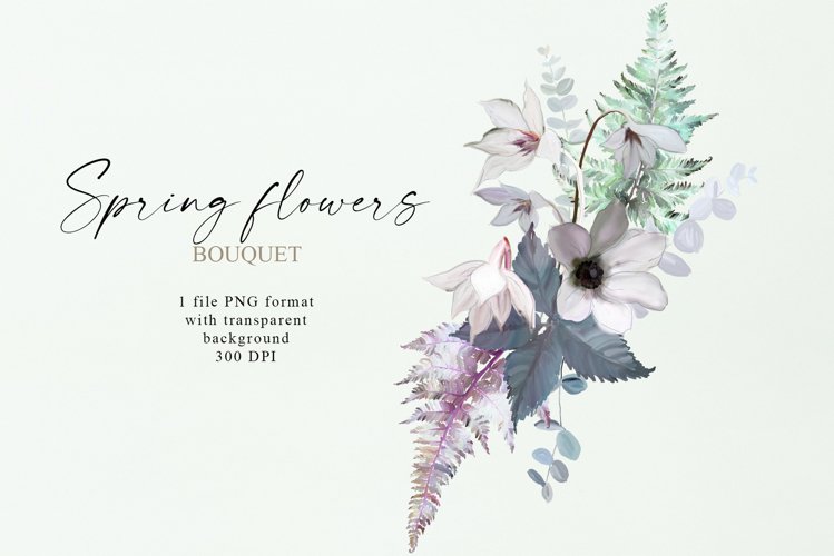 Spring flowers bouquet (1714683) | Sublimation | Design Bundles