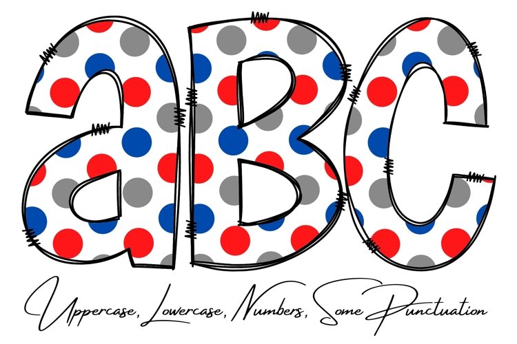 Patriotic Doodle Alphabet Letters (2565137)