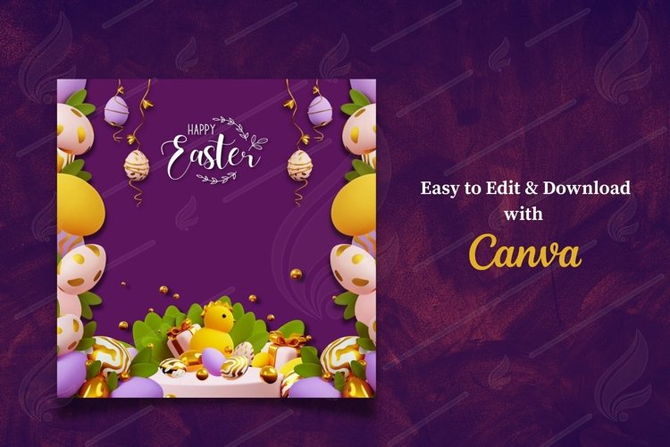 Easter Day| Square | Social Media | Canva Template (2445830)