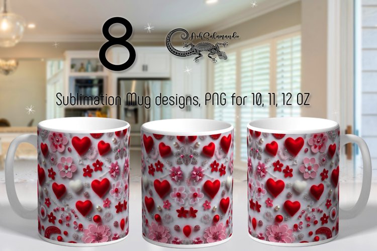 Love tree & hearts | Wedding Sublimation Mug design Bundle