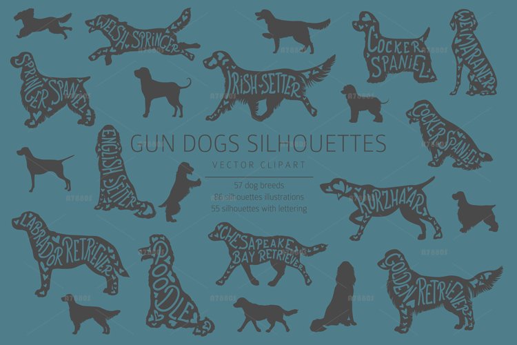 Gun Dogs Hunting Dogs Silhouettes