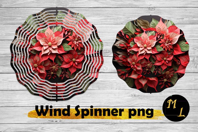 Poinsettia wind spinner,Christmas Wind Spinner (2696974)