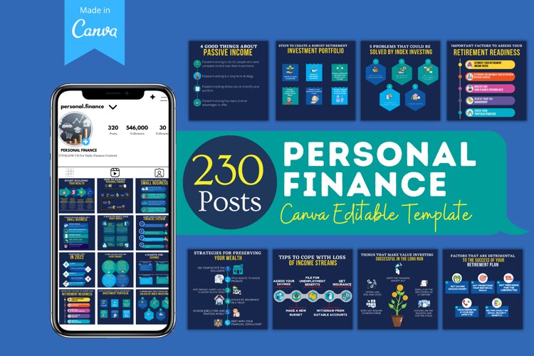 Personal Finance Templates - Canva Editable (2103133) | Social Media ...
