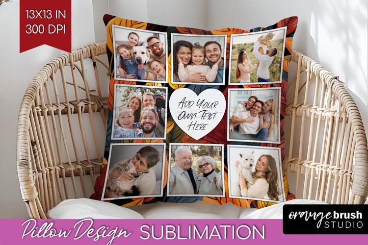 Autumn Photo Frame Pillow Sublimation - Add Your (4820978)