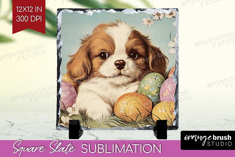 Retro Easter Slate PNG - Easter Square Slate (5332746)