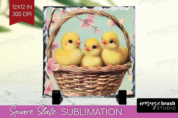 Retro Easter Slate PNG - Easter Square Slate (5332804)