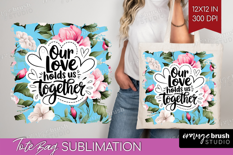 Family Quote Tote Bag - Floral Tote Bag PNG (5371132)