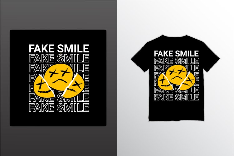 Fake smile t-shirts design, suitable for screen (2107879)