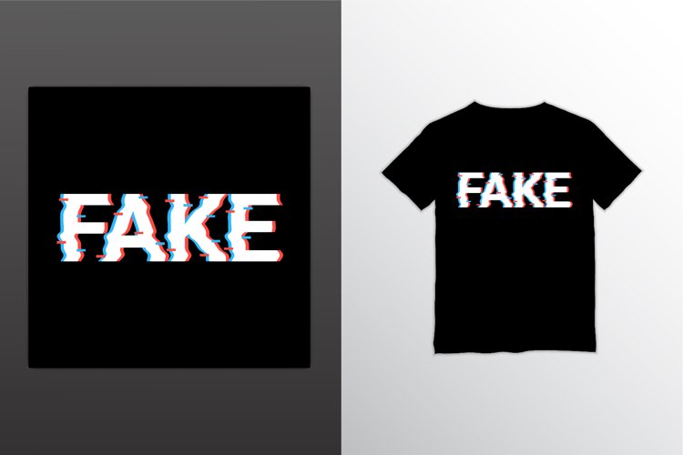 Fake glitch t-shirt design, suitable for screen printing