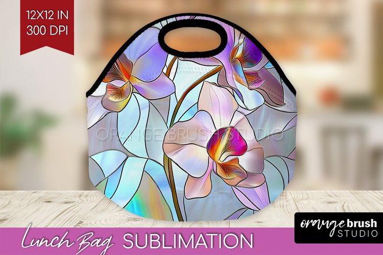 Stained Glass Flowers Lunch Bag - Floral Lunch Bug (5081701)