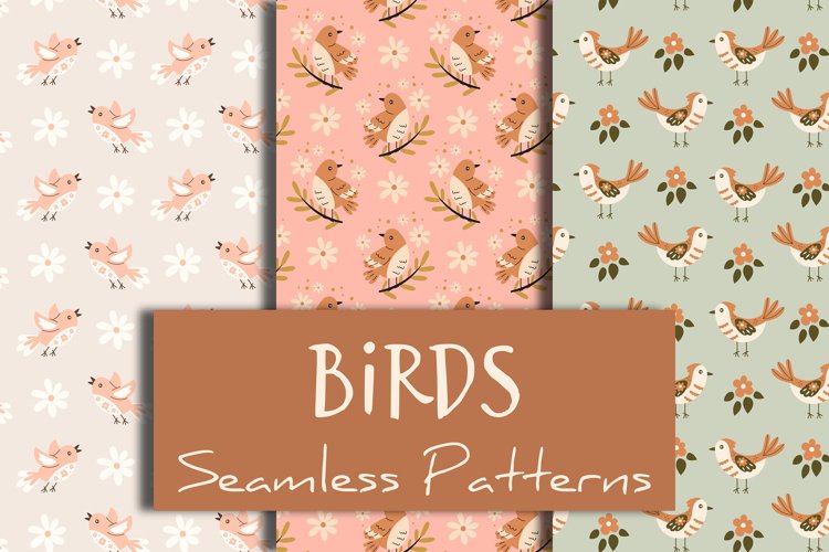 Birds Seamless Patterns