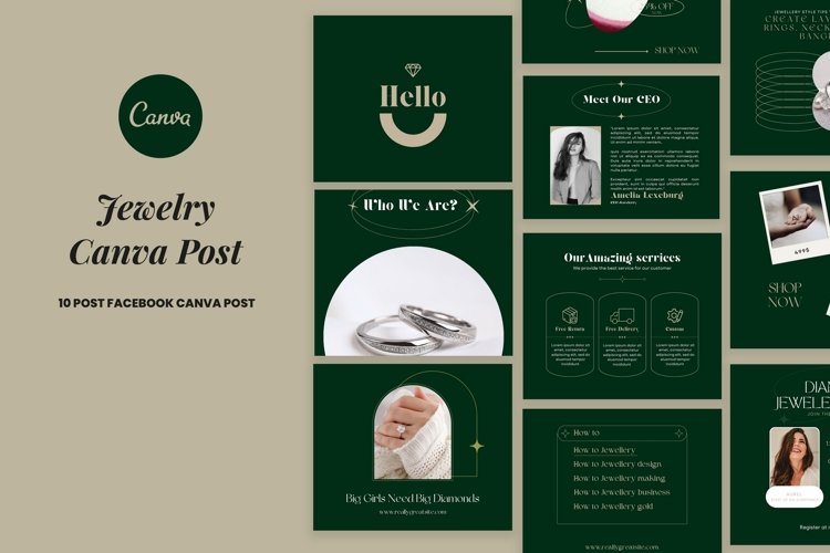 10 Jewelry Facebook Canva Post (2233474)