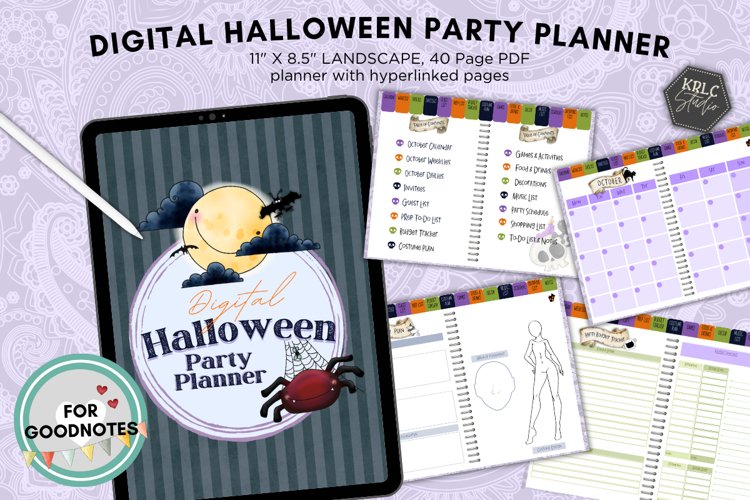 DIGITAL Halloween Party Planner
