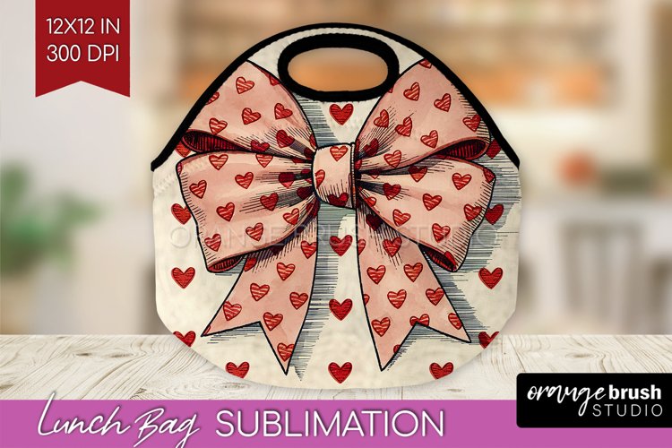 Hearts Lunch Bag - Valentines Day Lunch Bug PNG (5159727)