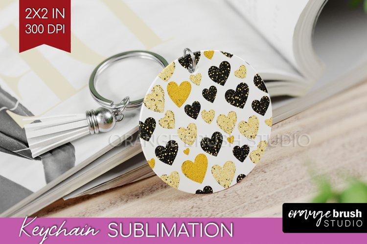 Hearts Keychain PNG - Valentines Day Keychain (5158331)