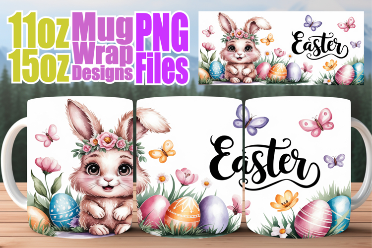 Happy days 11oz 15oz mug wrap, Easter (5373567)