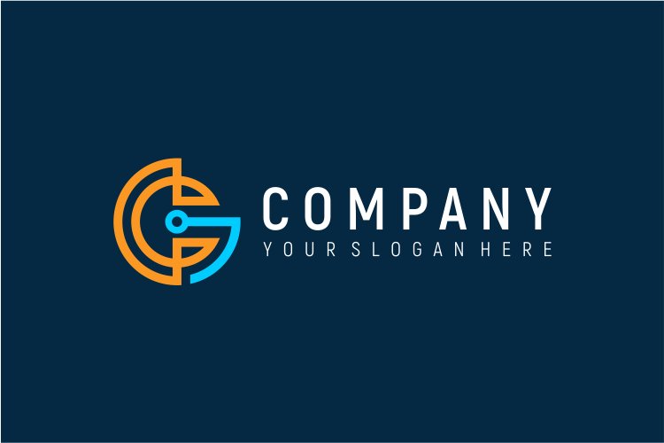 initial letter G C tech logo design vector (4222289)