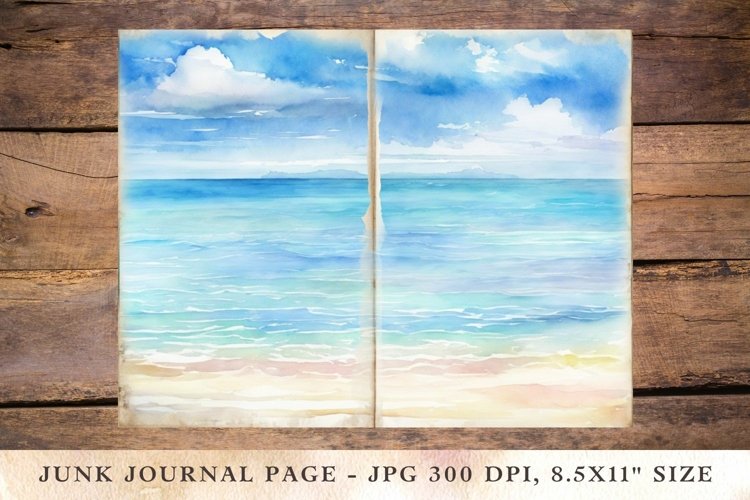 Printable Junk Journal Pages beach sea 2